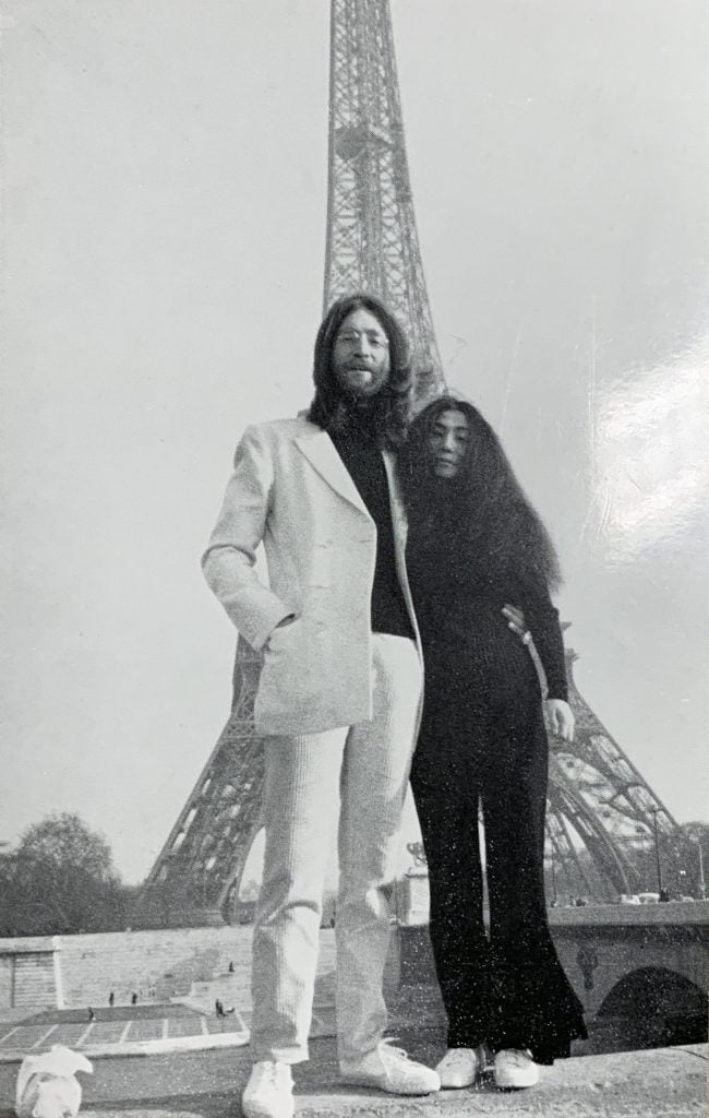 PHOTOGRAPHIC PORTRAIT OF JOHN AND YOKO POSTCARD/LOVE + PEACE = BAGISM ...