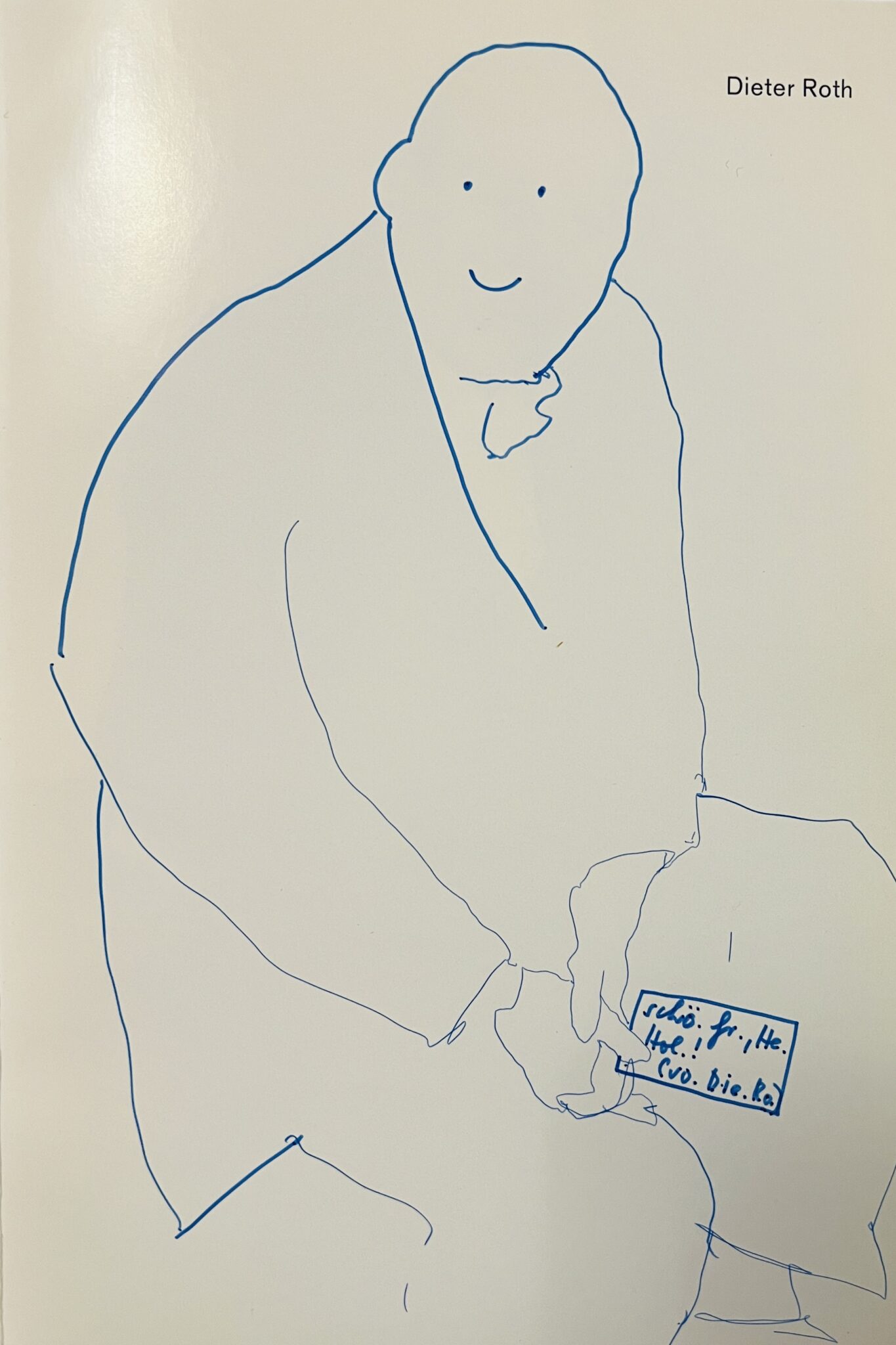 DIETER ROTH. 1973. WITH ORIGINAL SIGNED INK & FELT TIP SELF-PORTRAIT ...